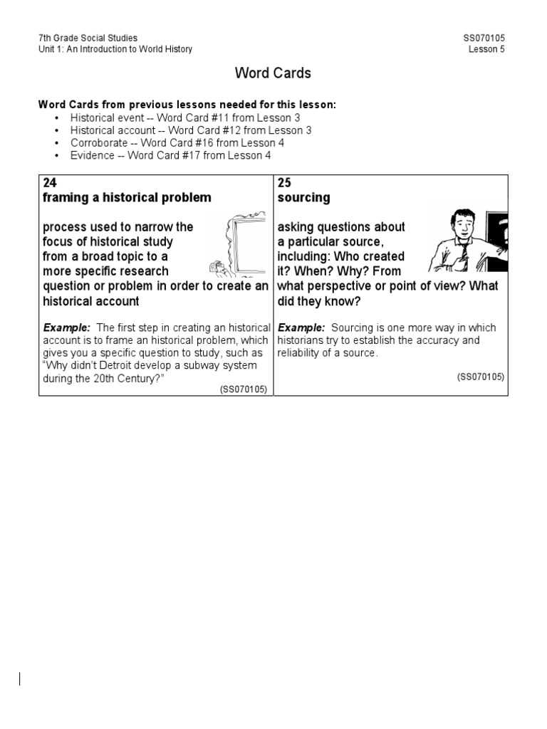 Lesson 5 - Word Cards | PDF