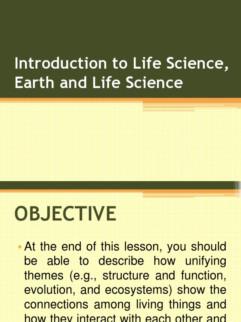 Introduction To Life Science, Earth and Life | PDF | Biology | Evolution