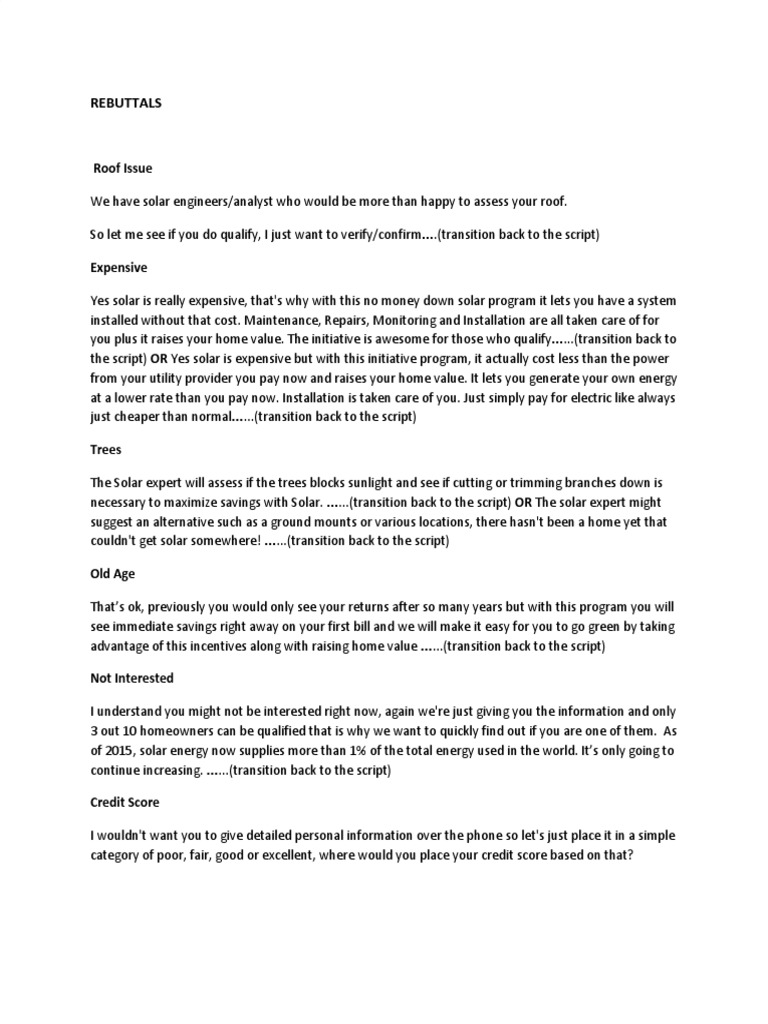 Blueprint Rebuttals PDF | PDF | Solar Power | Solar Energy