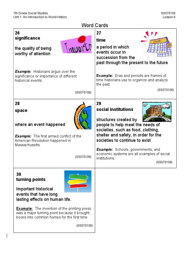 Lesson 6 - Word Cards | PDF