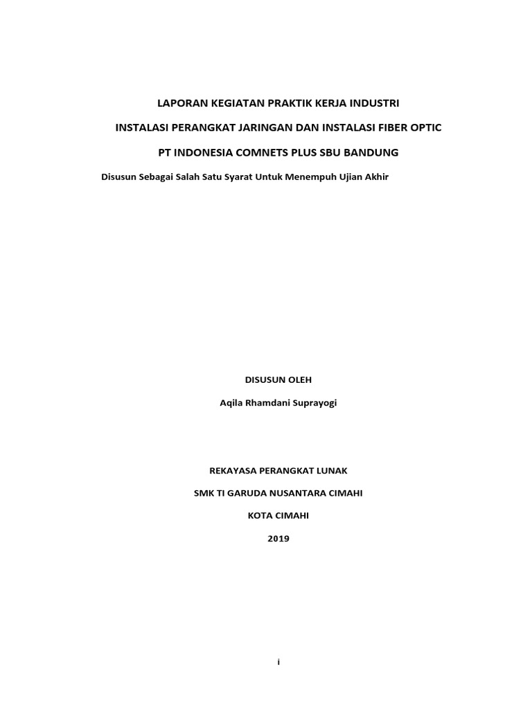 Laporan PKL Icon+ | PDF