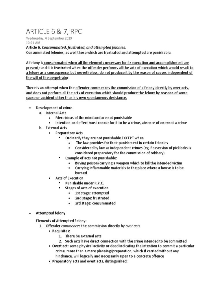 Article 6 & 7, RPC | Download Free PDF | Felony | Crime & Violence