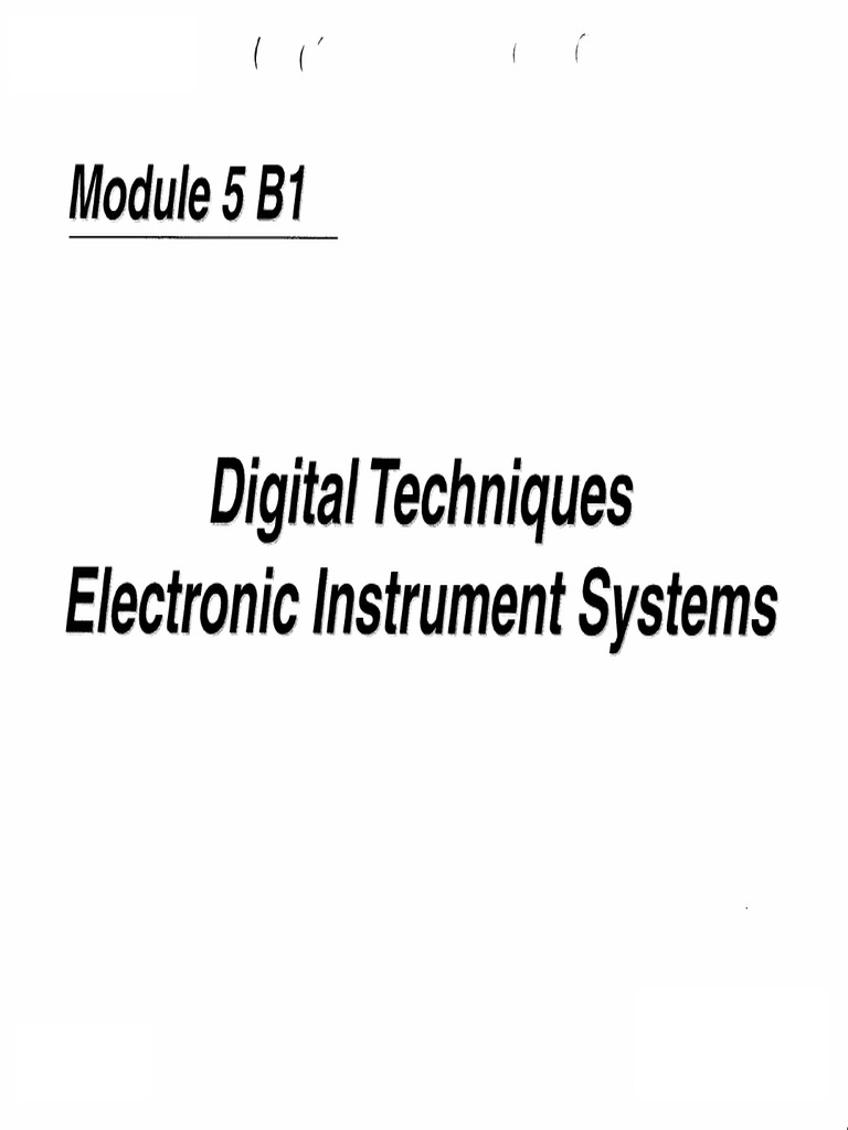 Module 5 Digital Techniques Electronic Instrument Systems | PDF