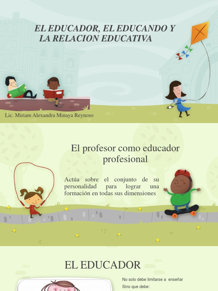 El Educador, El Educando y La Relacion | PDF | Maestros | Conceptos ...