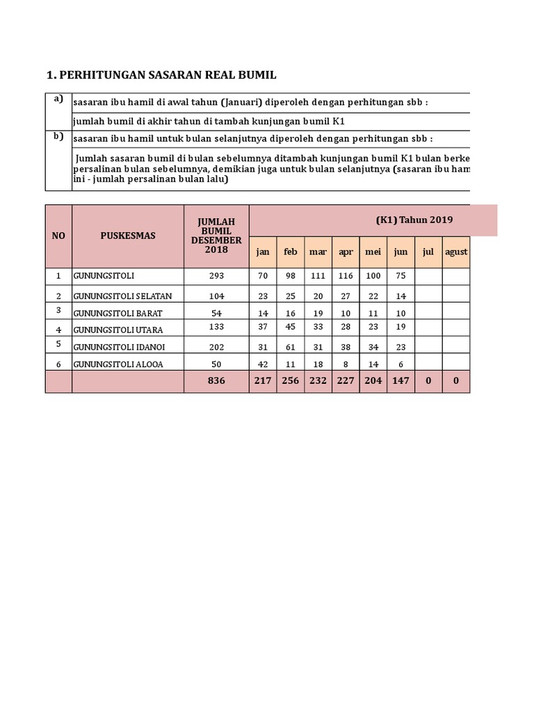 Rumus Mencari Sasaran Real Bumil 2 | PDF