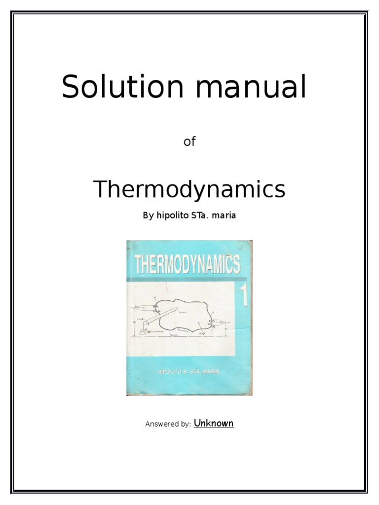 Chapter 2 Solution Manual of Thermodynamics by Hipolito Sta Maria PDF | PDF | Enthalpy | Heat