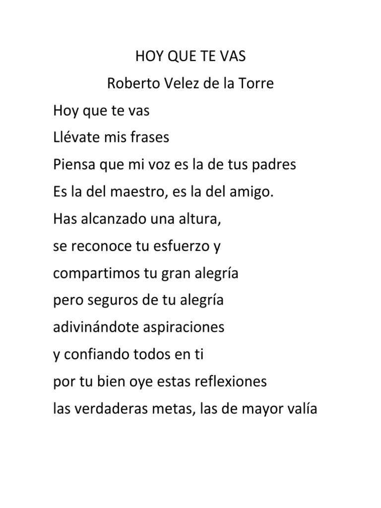 Hoy Que Te Vas | PDF