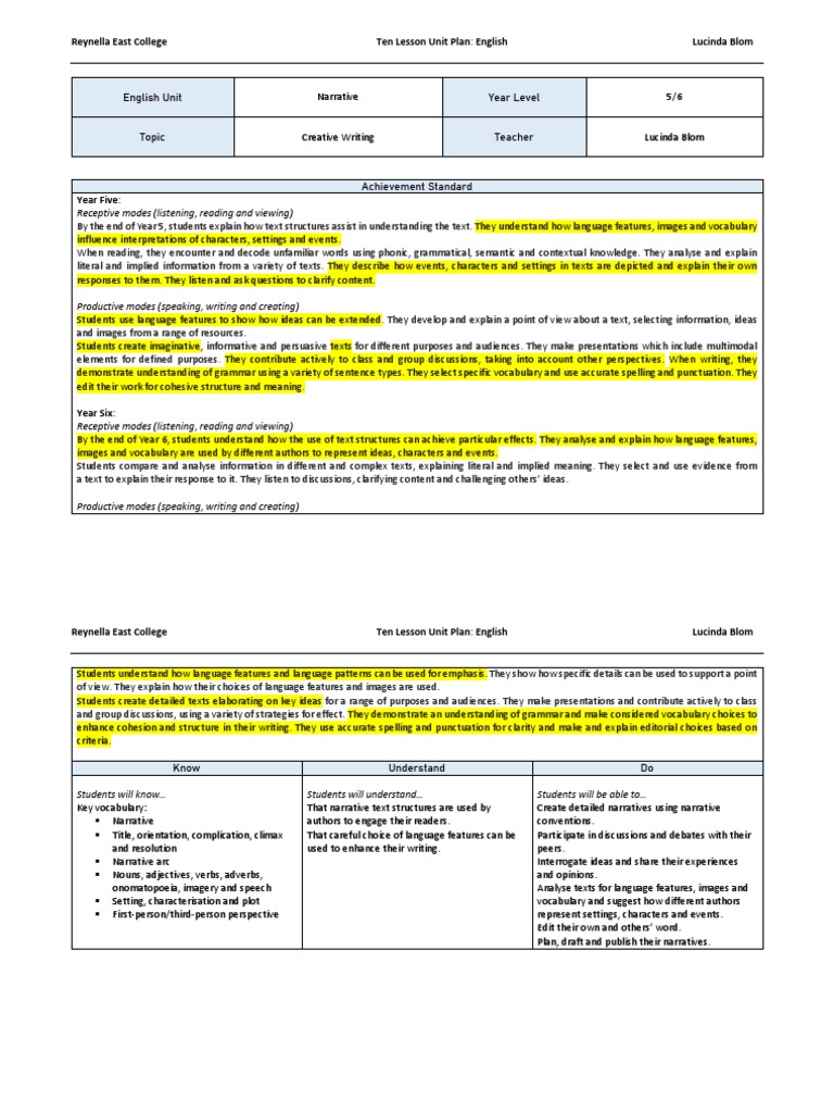 English Unit | PDF | Narrative | Narration