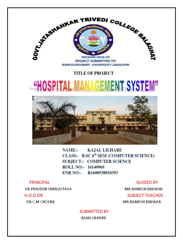 Hospital Management System A Project Rep | PDF | Unified Modeling ...