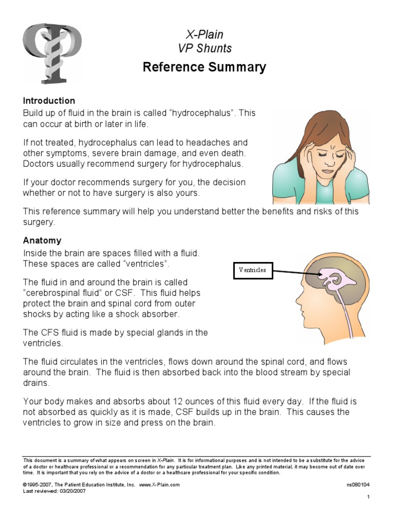 VP Shunt PDF | PDF | Cerebrospinal Fluid | Surgery
