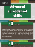 Advanced Excel Presentation | PDF | Microsoft Excel | Computing