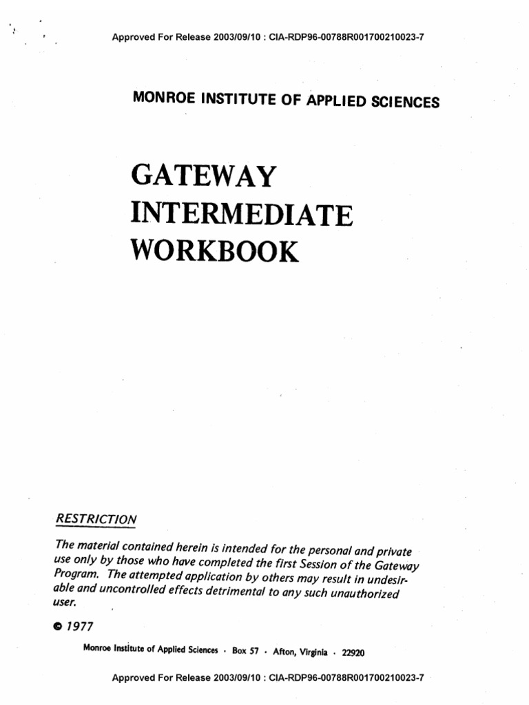 Gateway Intermediate Workbook - Monroe Institute | PDF