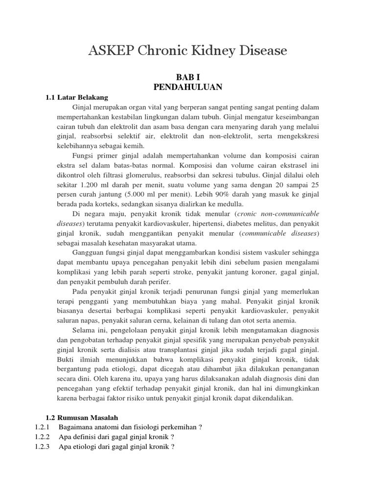 ASKEP Chronic Kidney Disease | PDF