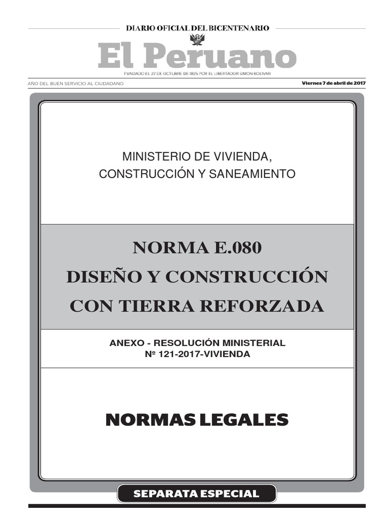 Norma E 080 PDF | PDF | Fundación (Ingeniería) | Cuerda