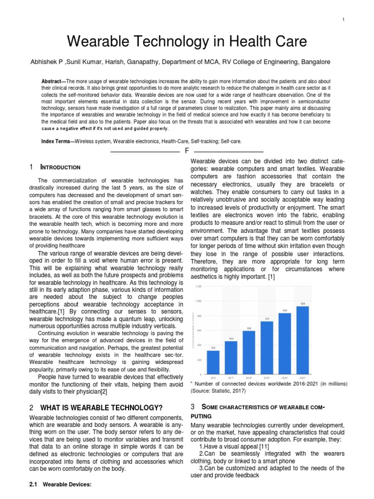 Wearable Technology in Health Care | PDF | Wearable Technology | Fitbit