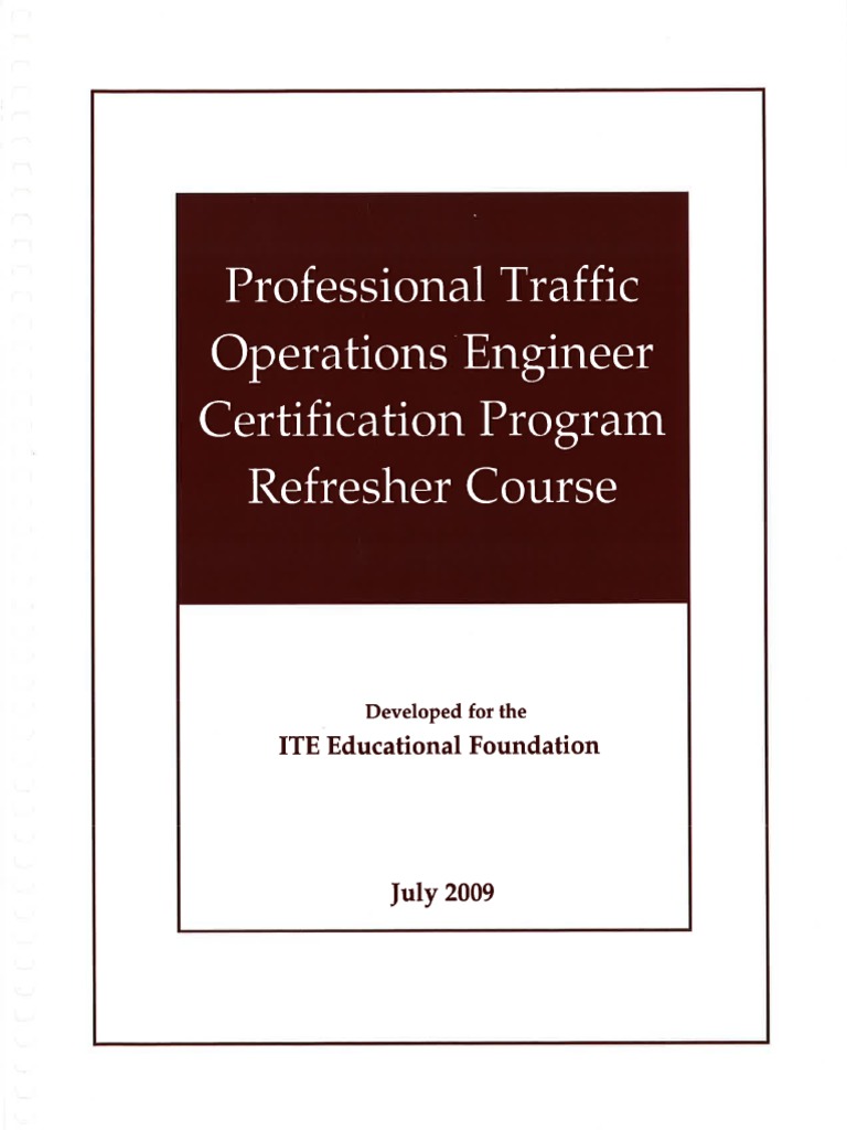 PTOE Refresher Course Book | PDF