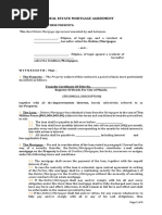 Real Estate Mortgage Agreement Sample | PDF | Mortgage Law | Foreclosure