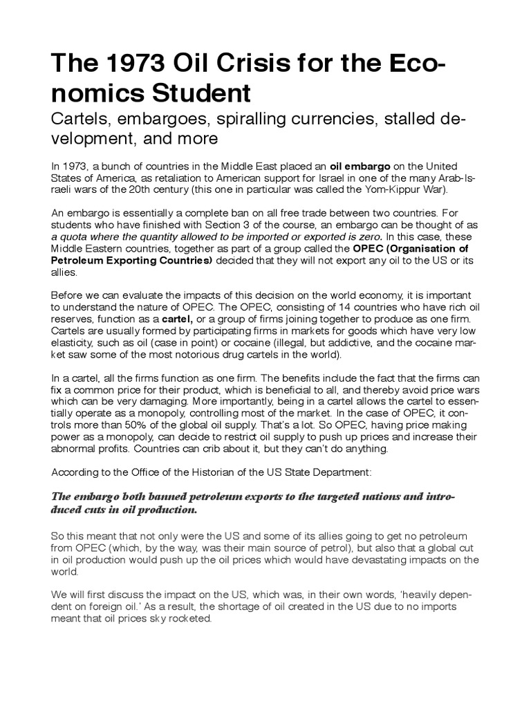 73 OIl Crisis | Download Free PDF | Opec | Devaluation