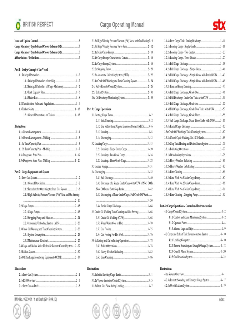 R-Class Cargo Operating Manual | PDF | Valve | Oil Tanker