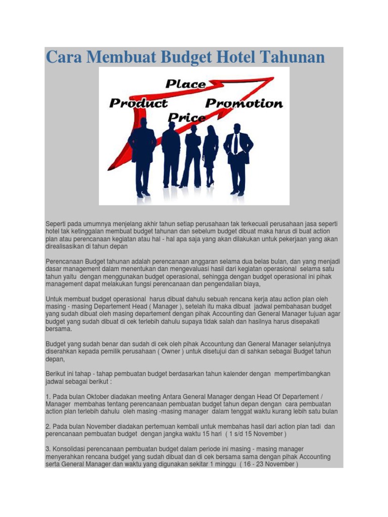 Cara Membuat Budget Hotel Tahunan | PDF Cara Membuat Budget Hotel Tahunan | PDF