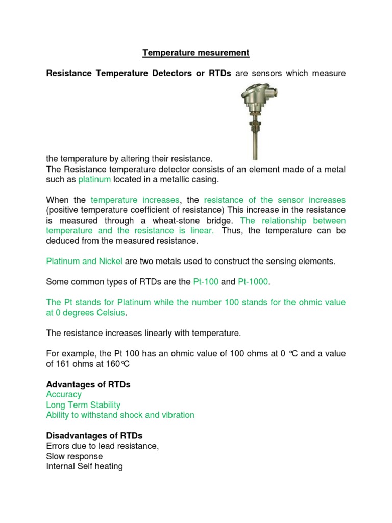 Temperature Mesurement | PDF
