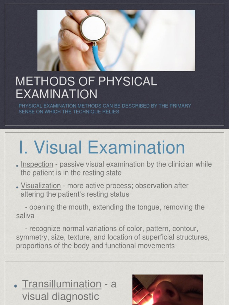 5 Methods of Examination | PDF | Physical Examination | Dentistry