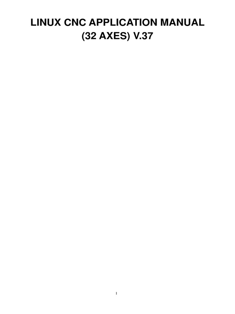 LiNUX CNC Application Manual (32 Axes) V037 | PDF | Programmable Logic ...