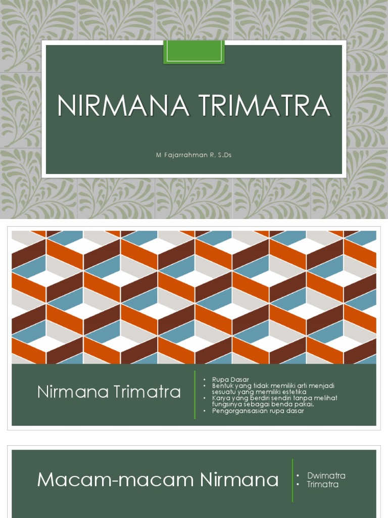 NIRMANA TriMATRA Teori Dasar Nirmana | PDF