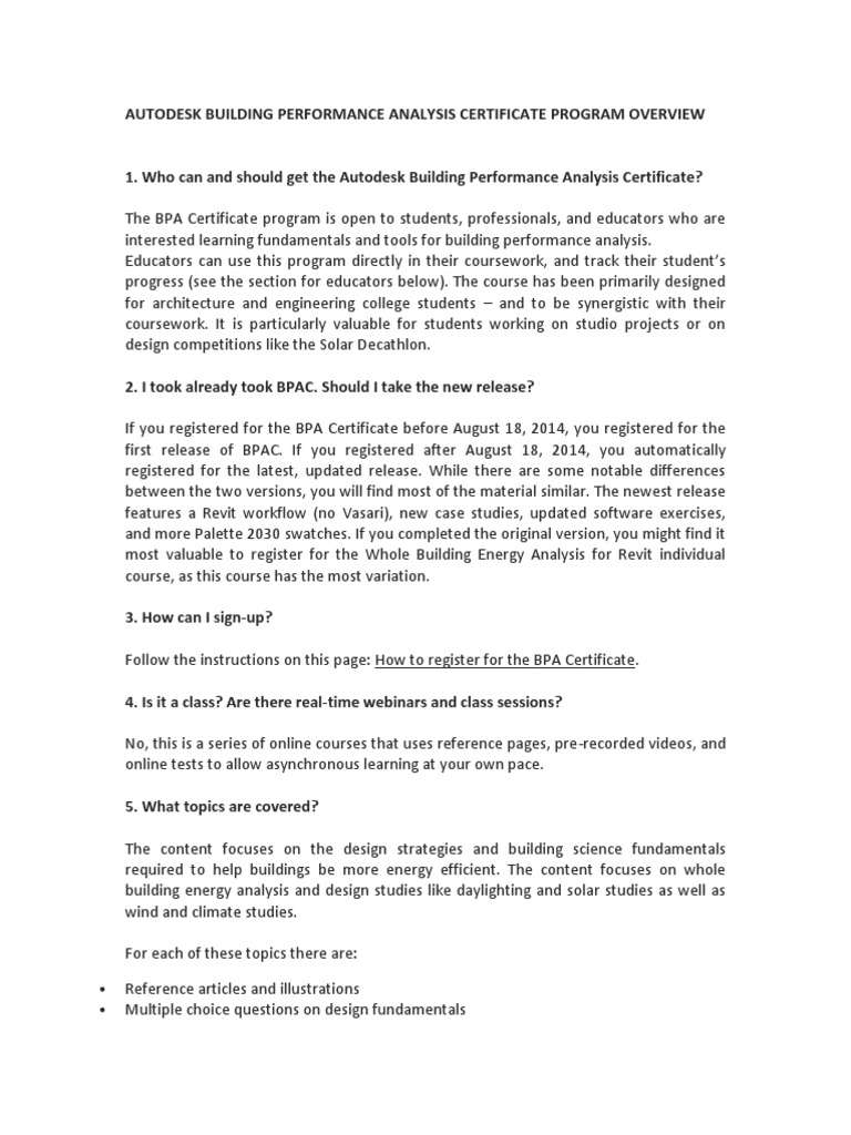 Bpac Faq | PDF | Leadership In Energy And Environmental Design ...