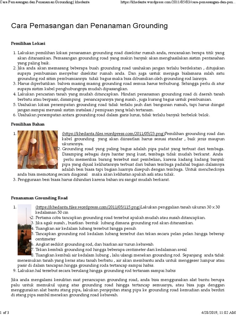Grounding Cadweld | PDF