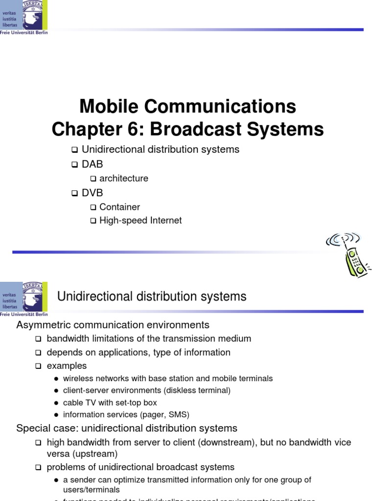 Broadcast Systems in Mobile Computing | PDF | Orthogonal Frequency Division Multiplexing ...