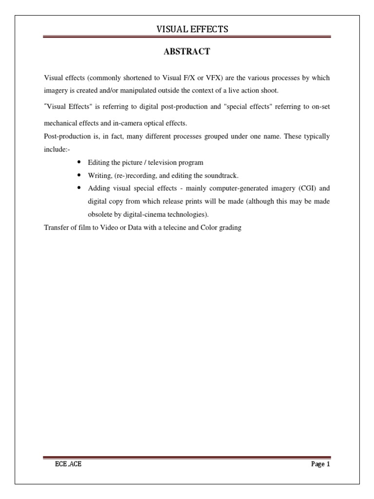 Vfx Pdf Computer Generated Imagery Art Media