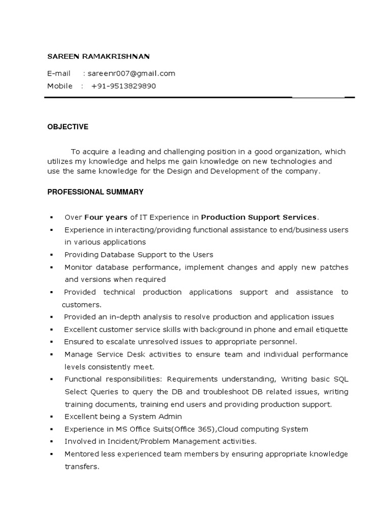 Resume Sareen | PDF | Backup | Databases