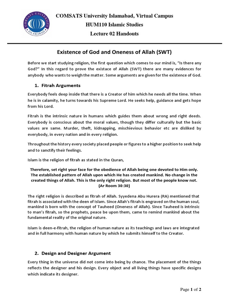 COMSATS University Islamabad Virtual Campus Lecture 02 Handouts on ...
