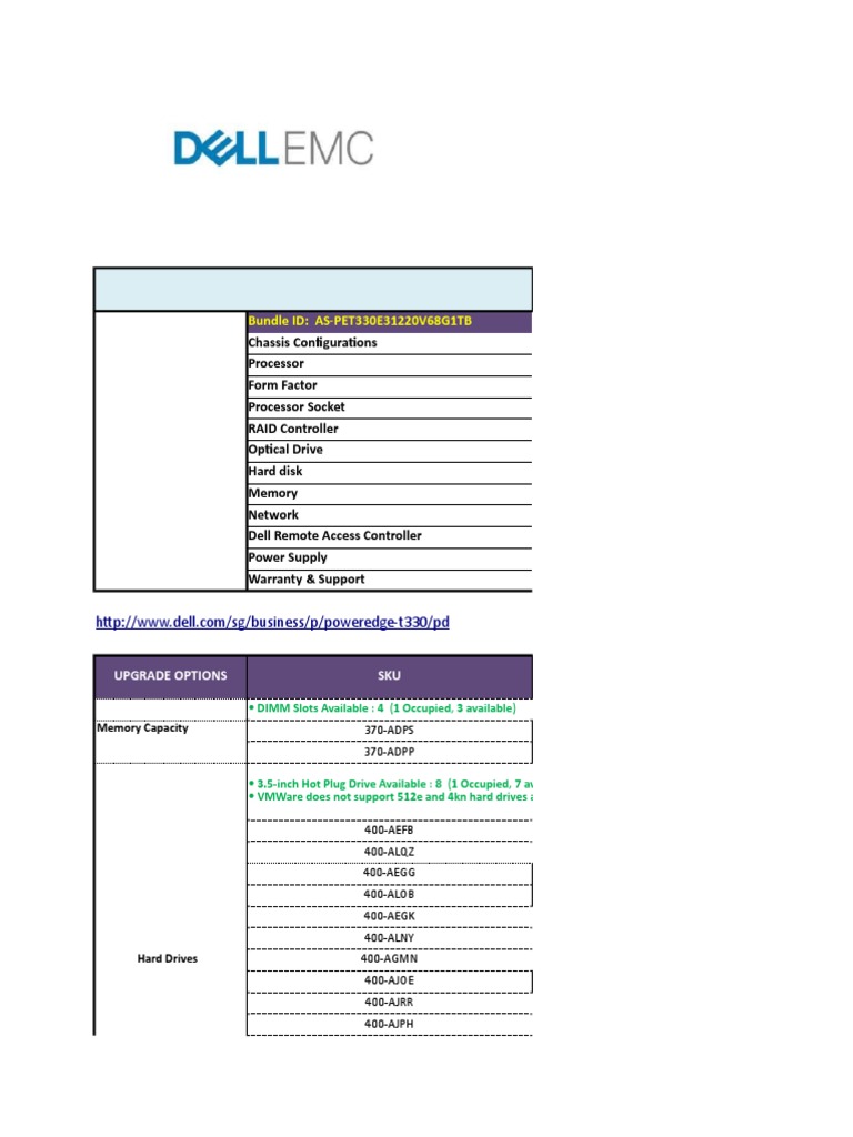 Dell EMC Server Price List 2019 Singapore | PDF | Hard Disk Drive ...