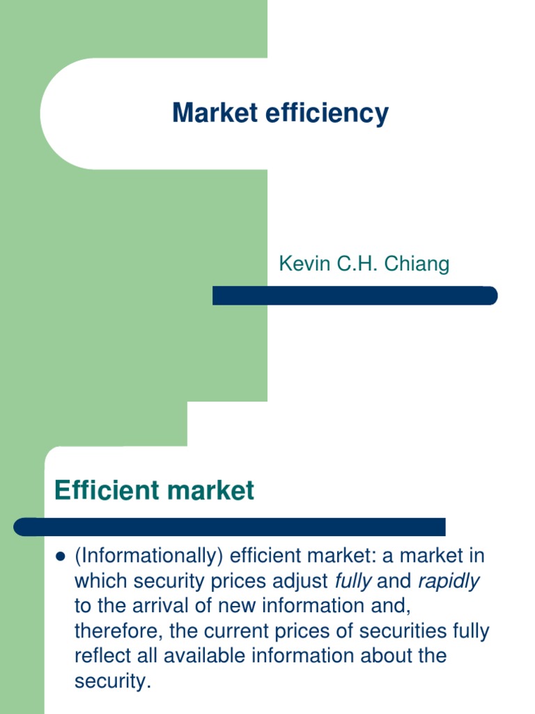 Understanding Market Efficiency Types | PDF | Business | Computers