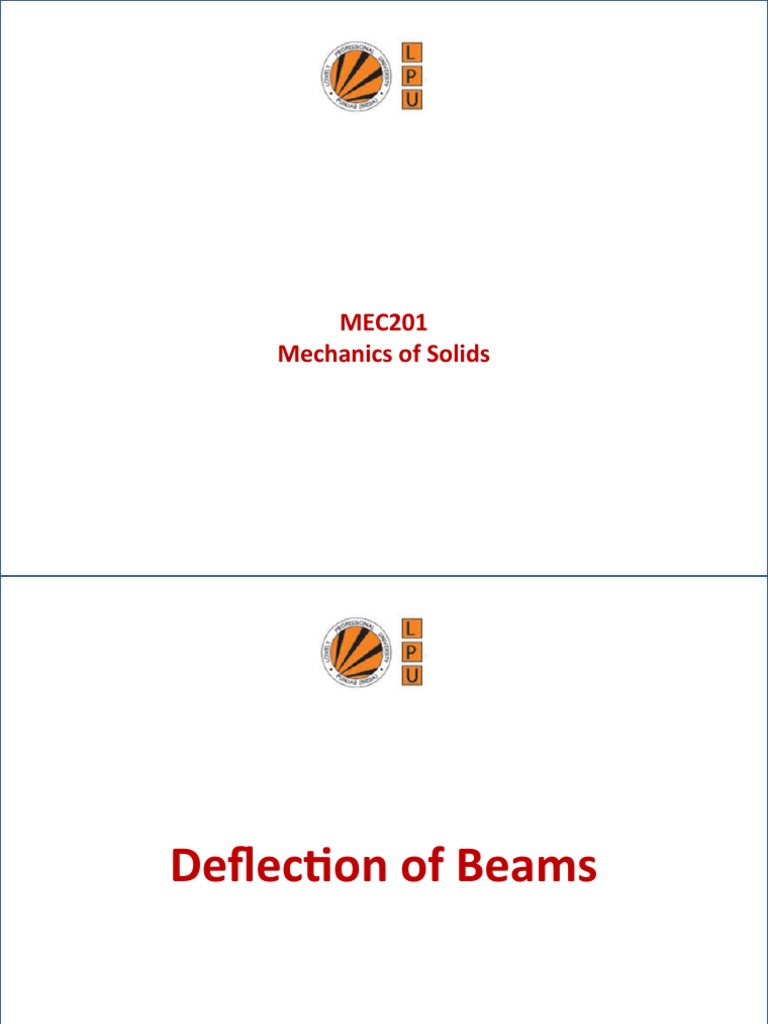 Chapter 8 Deflection of Beam... (SOM-201) | PDF | Applied And Interdisciplinary Physics ...