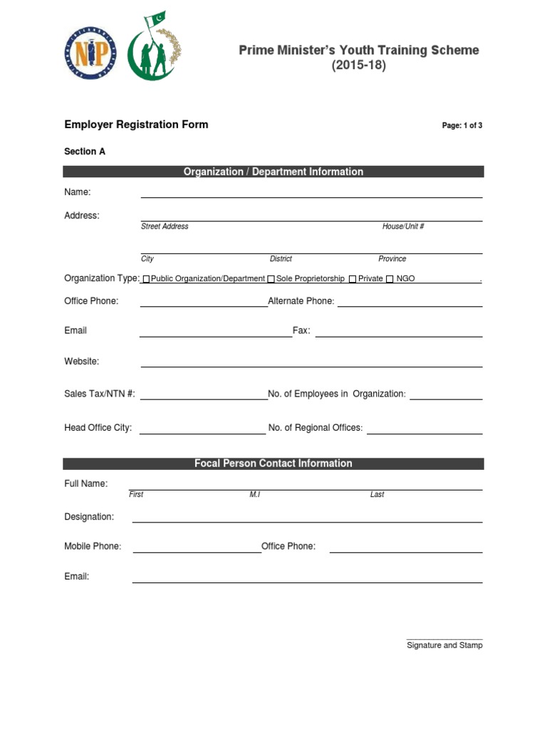 Private Employer Registration Form | PDF | Health Care | Logistics