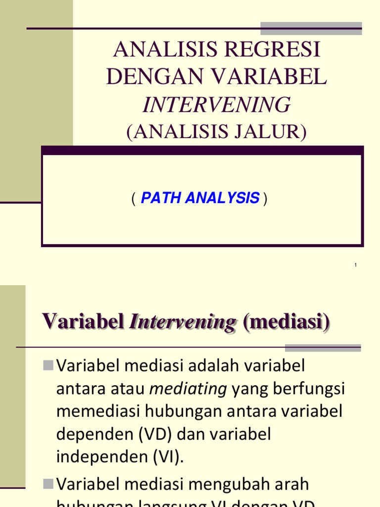 Analisis Jalur Variabel Intervening | PDF