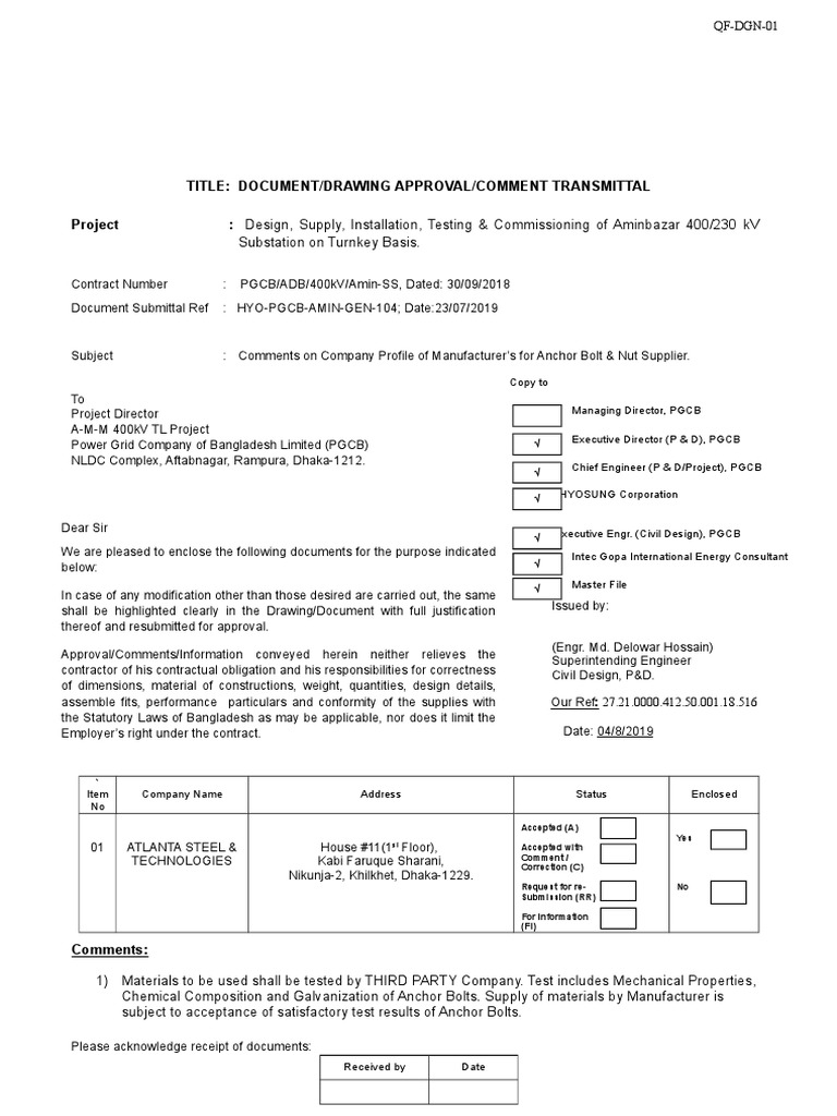 Anchor Bolt Company Profile | Business