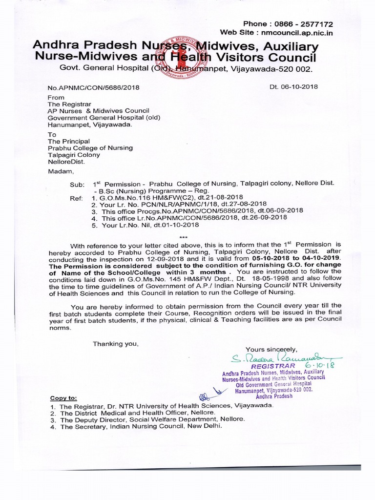 APNMC Permission Letter PDF | PDF