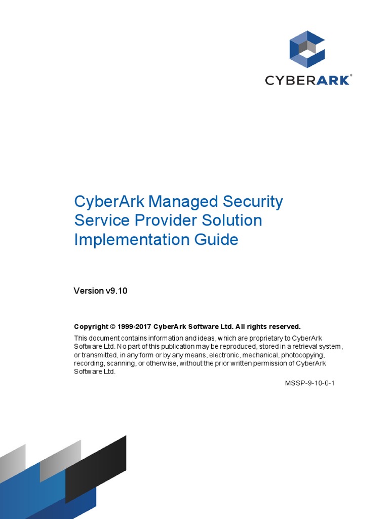 CyberArk Managed Security Service Provider Solution Implementation Guide | PDF | Backup ...