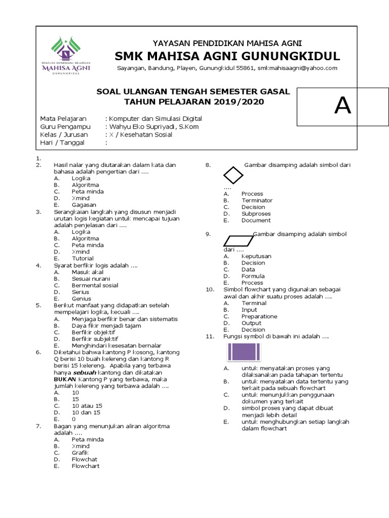 Soal Uts SIMDIG | PDF