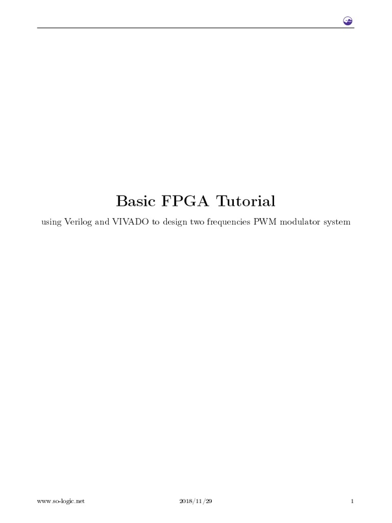 Basic FPGA Tutorial Vivado Verilog | PDF | Field Programmable Gate Array | Electronic Engineering