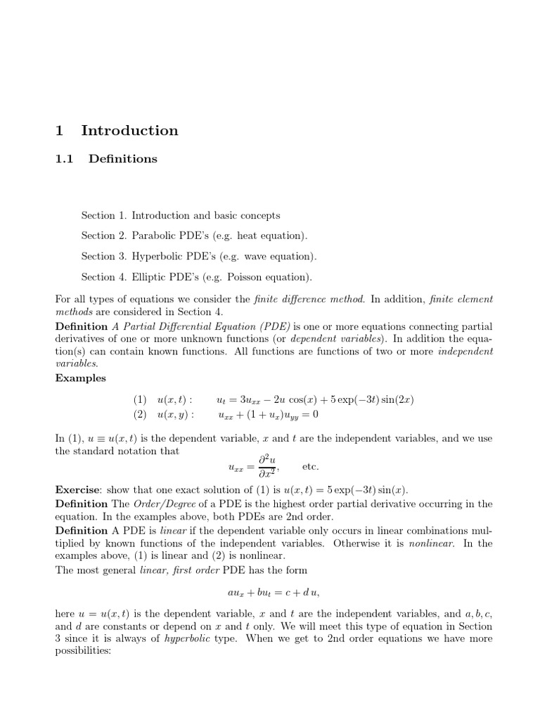 PDE | PDF | Partial Differential Equation | Eigenvalues And Eigenvectors