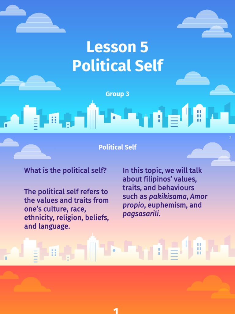 Lesson 5 Political Self: Group 3 | PDF | Value (Ethics) | Philippines