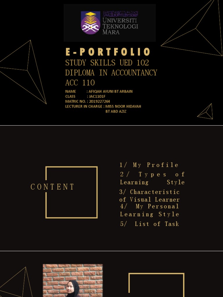 E-Portfolio: Study Skills Ued 102 Diploma in Accountancy ACC 110 | Download Free PDF | Learning ...