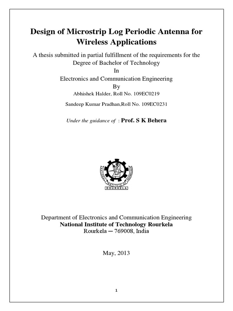 Design of Microstrip Log Periodic Antenna For Wireless Applications ...