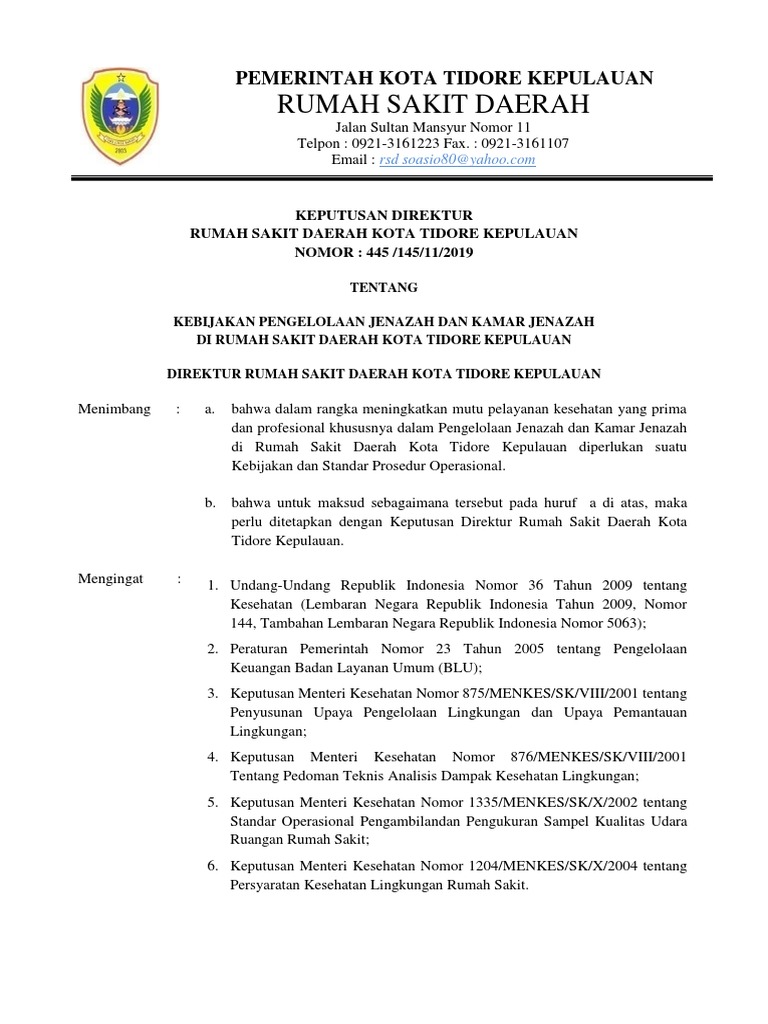 SK Kamar Jenazah | PDF