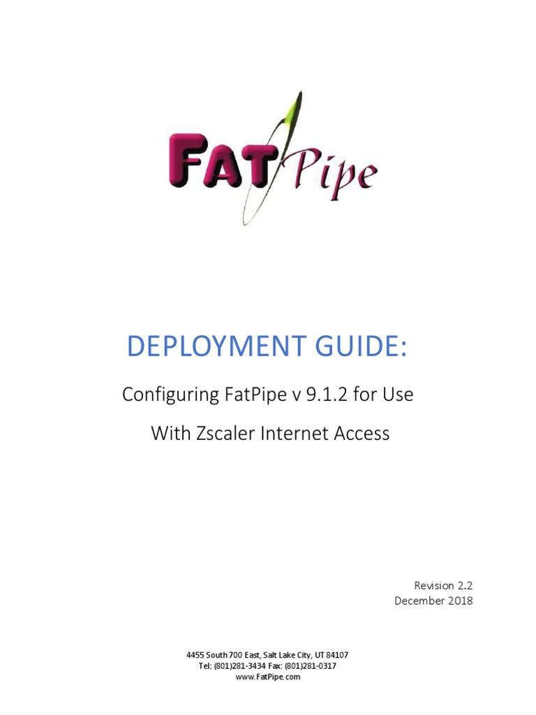 FatPipe SD-WAN Zscaler Integration Guide | PDF | Virtual Private ...